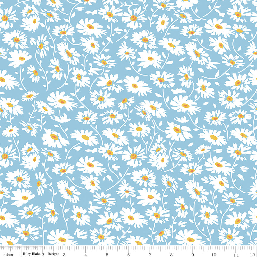 Always in Season by American Jane - Sky Blue Daisy – Tea Time Fabrics